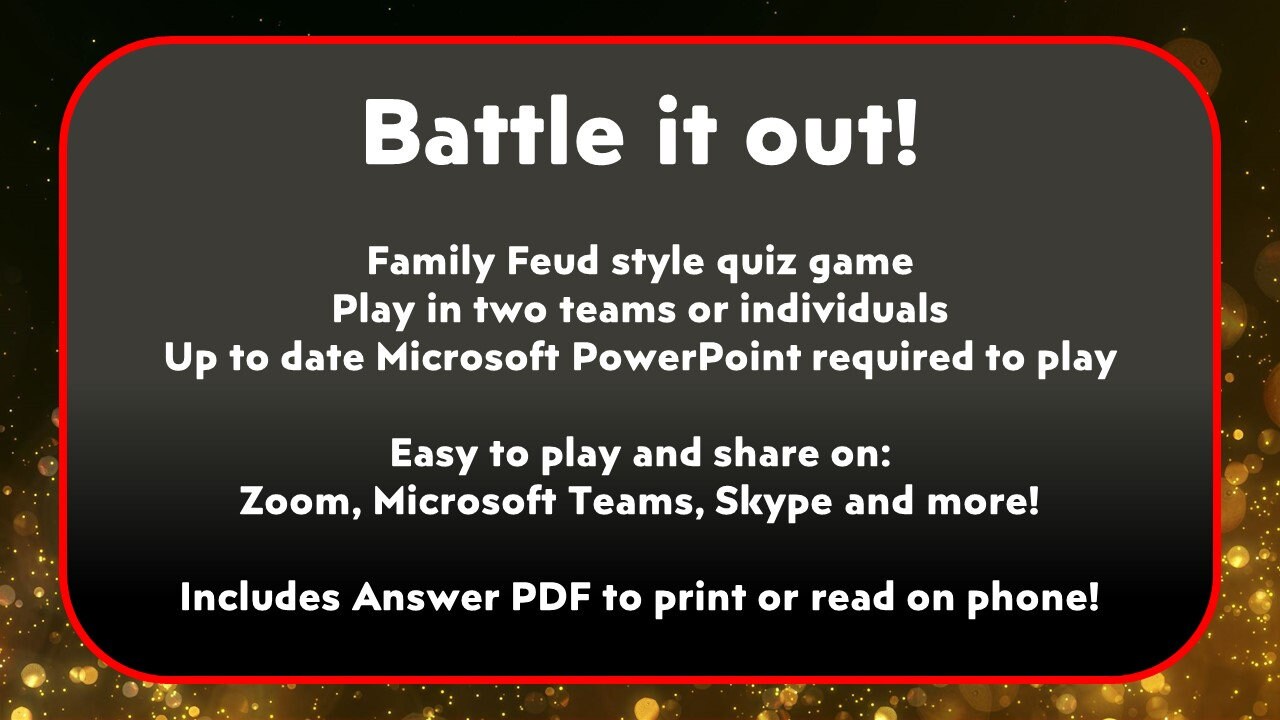 Christmas Party Game Show - Virtual Family Feud Christmas Game for Zoom ...