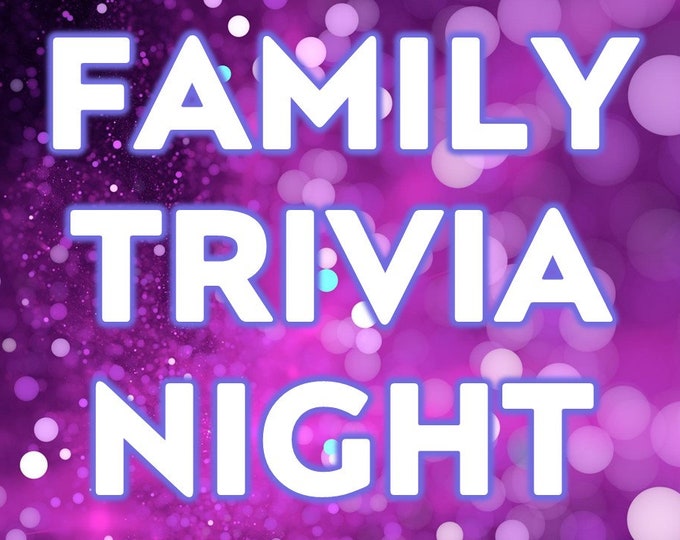 FAMILY TRIVIA NIGHT All Ages Visual Family Quiz Night With 50 Picture ...