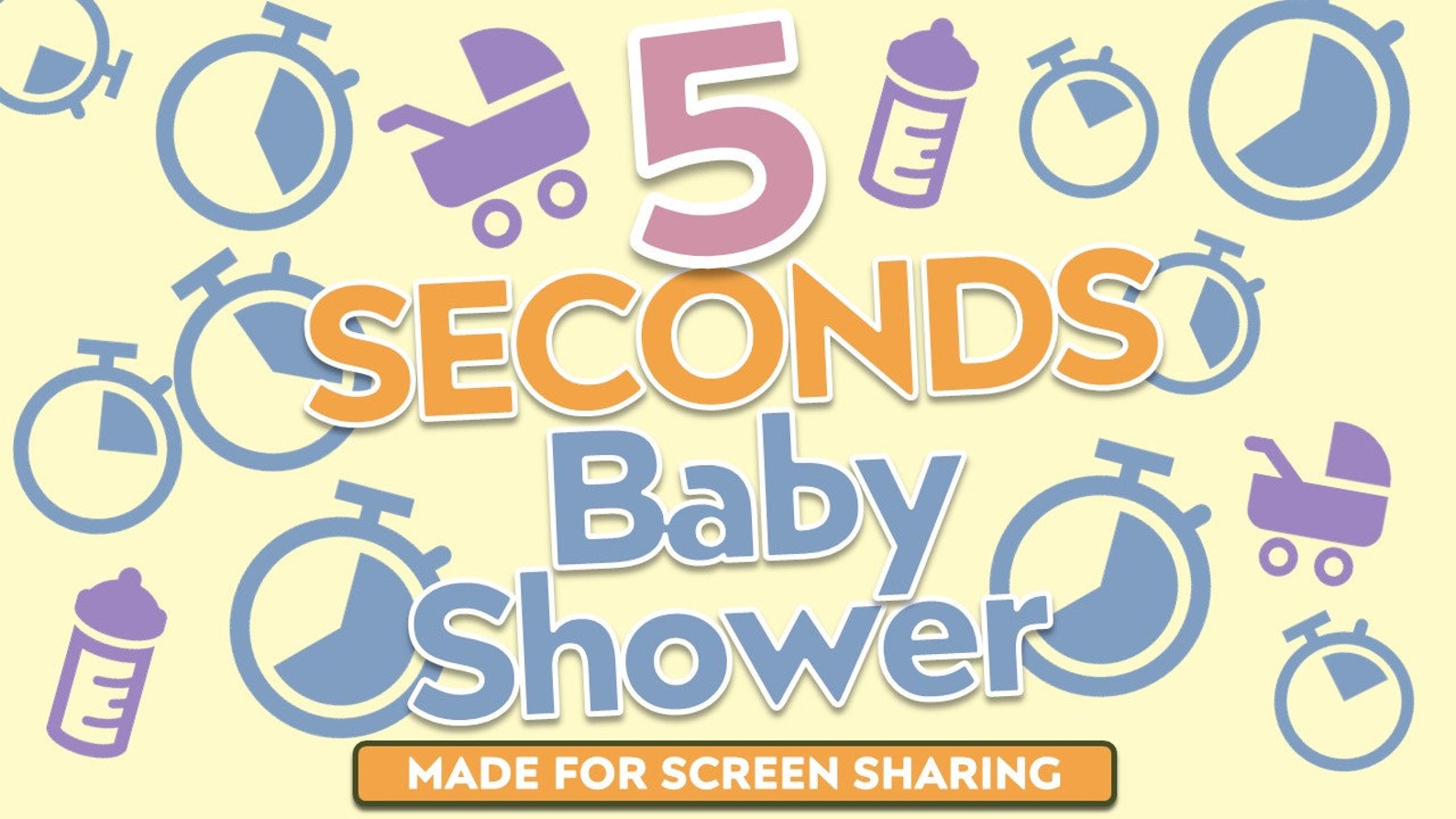 5 Second Baby Shower Game | Fun Virtual Quiz (powerpoint Show) - Etsy