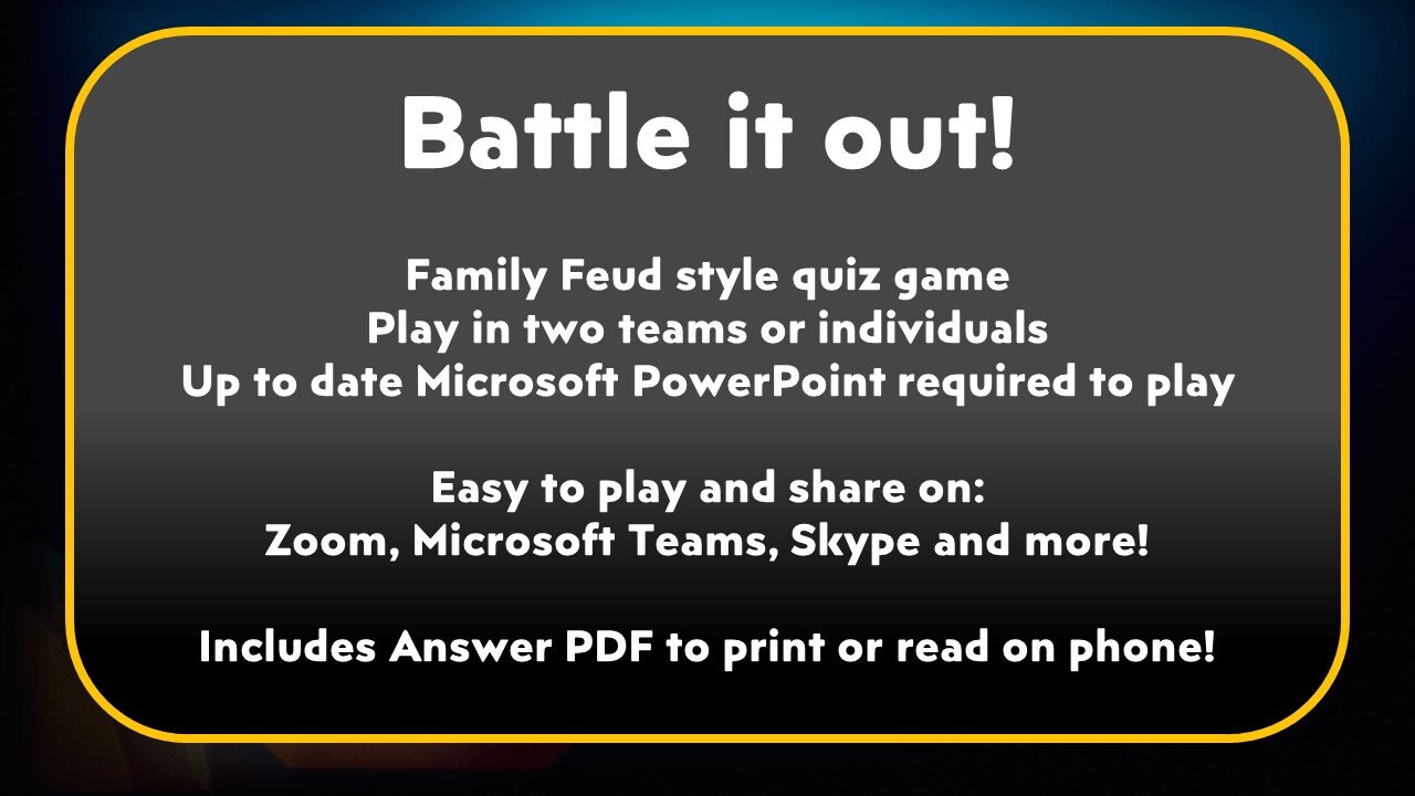 Virtual Party Game - Family Feud Style Game Show - Party Game Download ...