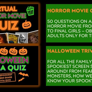 Halloween Virtual Party Games Halloween Quiz Games - Etsy UK