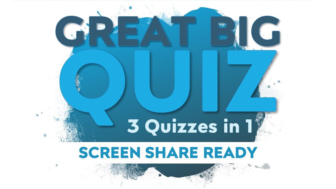 Great Big Trivia Quiz Night Virtual Quiz Games Night Ready Made Quizzes ...