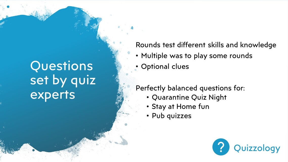 Great Big Quiz Night Printable Trivia Quiz Book for Virtual Quiz Nights ...