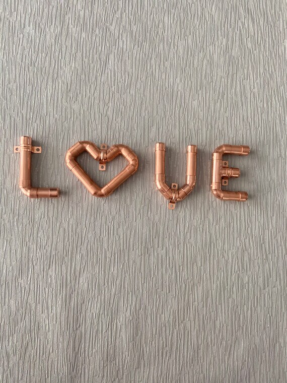 Love Wall Letters. Handmade Unique Design From Copper Pipe. | Etsy