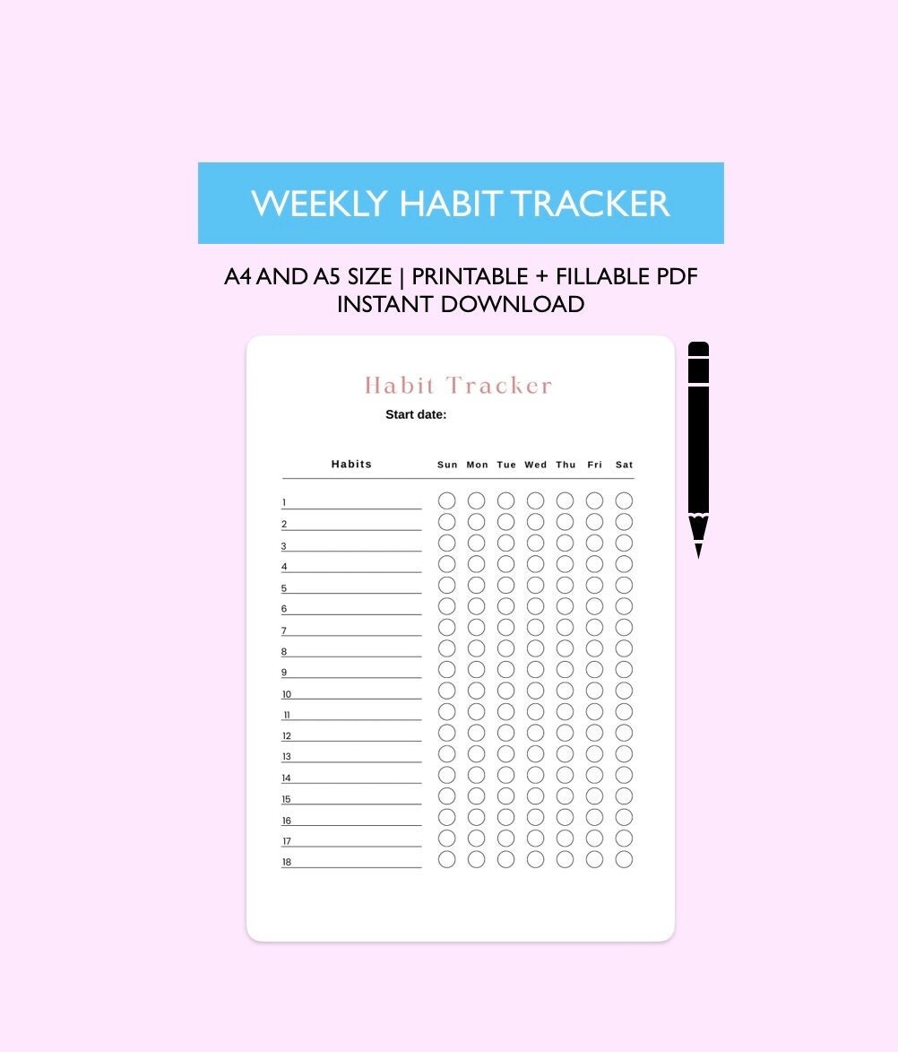 Atomic Habits Habit Tracker Chart Poster Size A3 X4 In A | atelier-yuwa ...