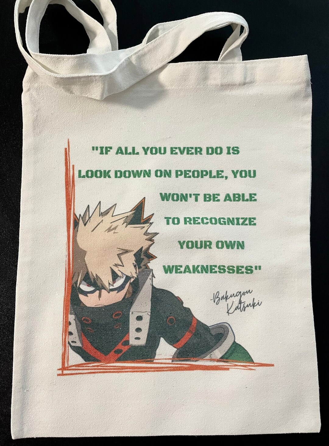 Bakugou Katsuki Tote Bag-mha-bnha-anime-canvas Bag-reusable Bag - Etsy