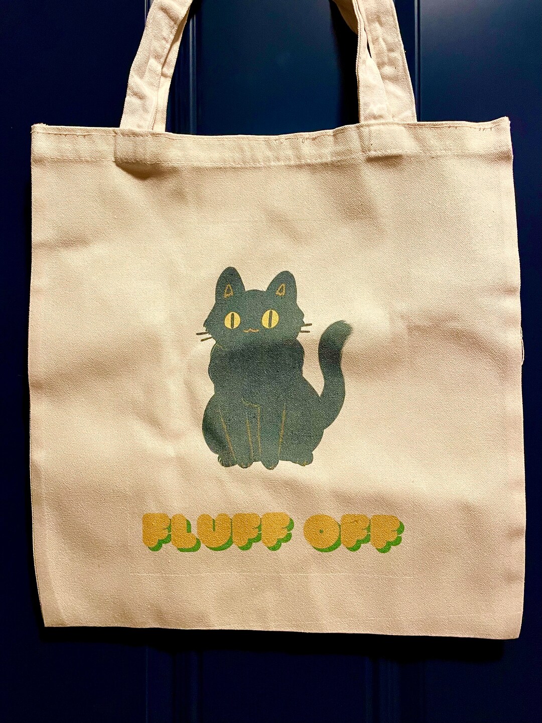 Fluff off Tote Bag-funny-relatable-cuss Word-curse Word-cat-gift-canvas ...