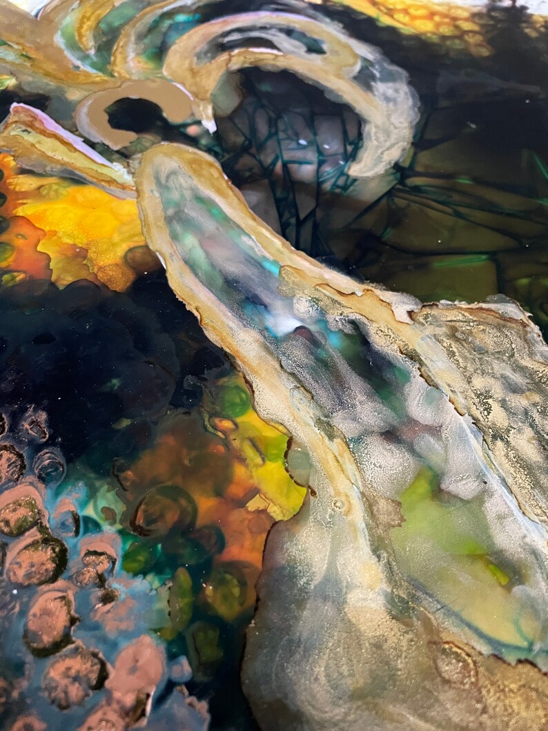 Angel Art Original Abstract Painting, Alcohol Ink Dreamscape Angel - Etsy