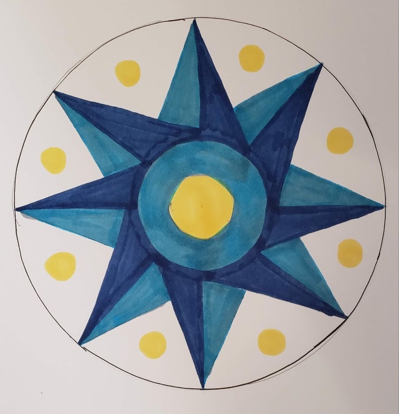 22 In. Wooden Hex Sign - Etsy