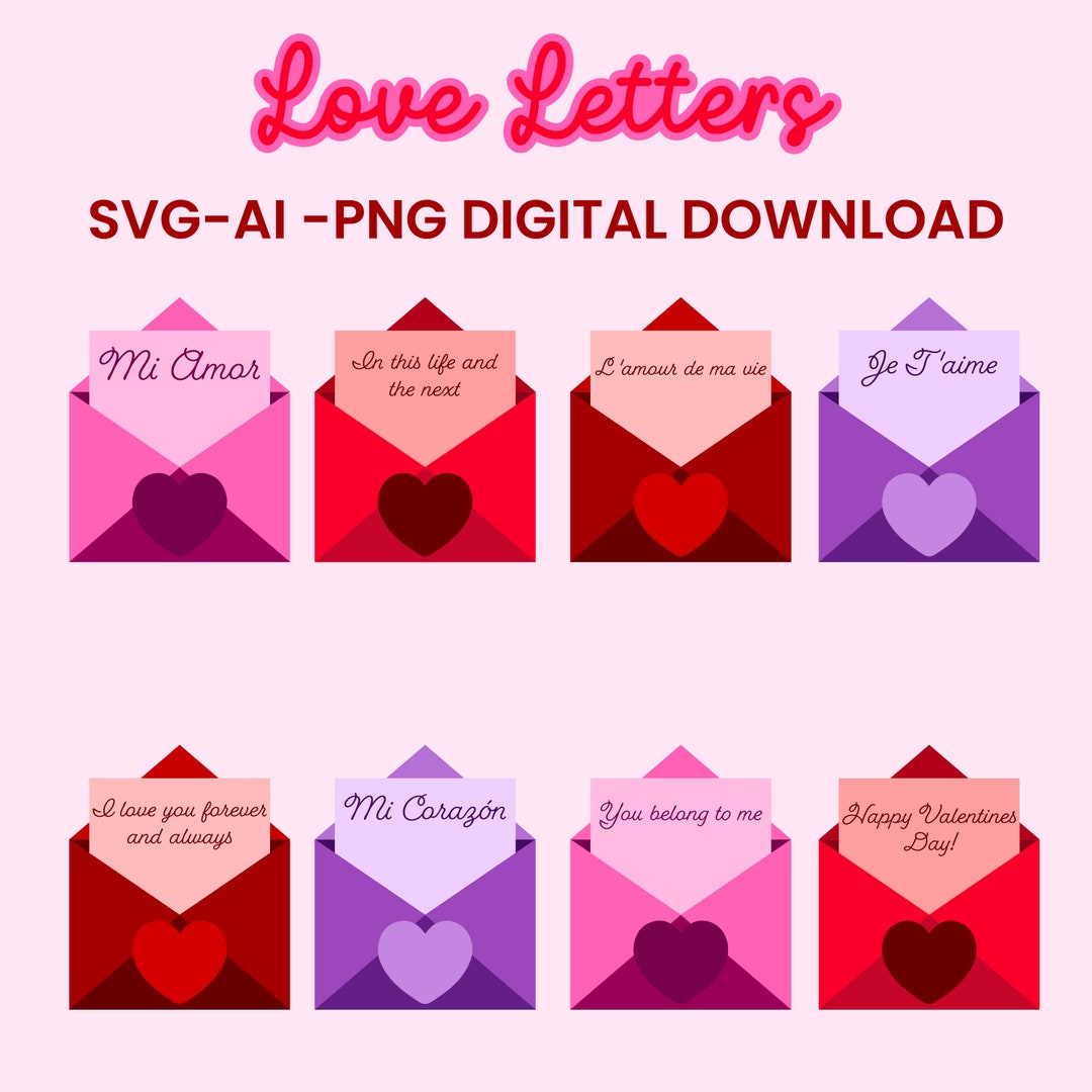 Valentine Love Letters Digital Download - Etsy
