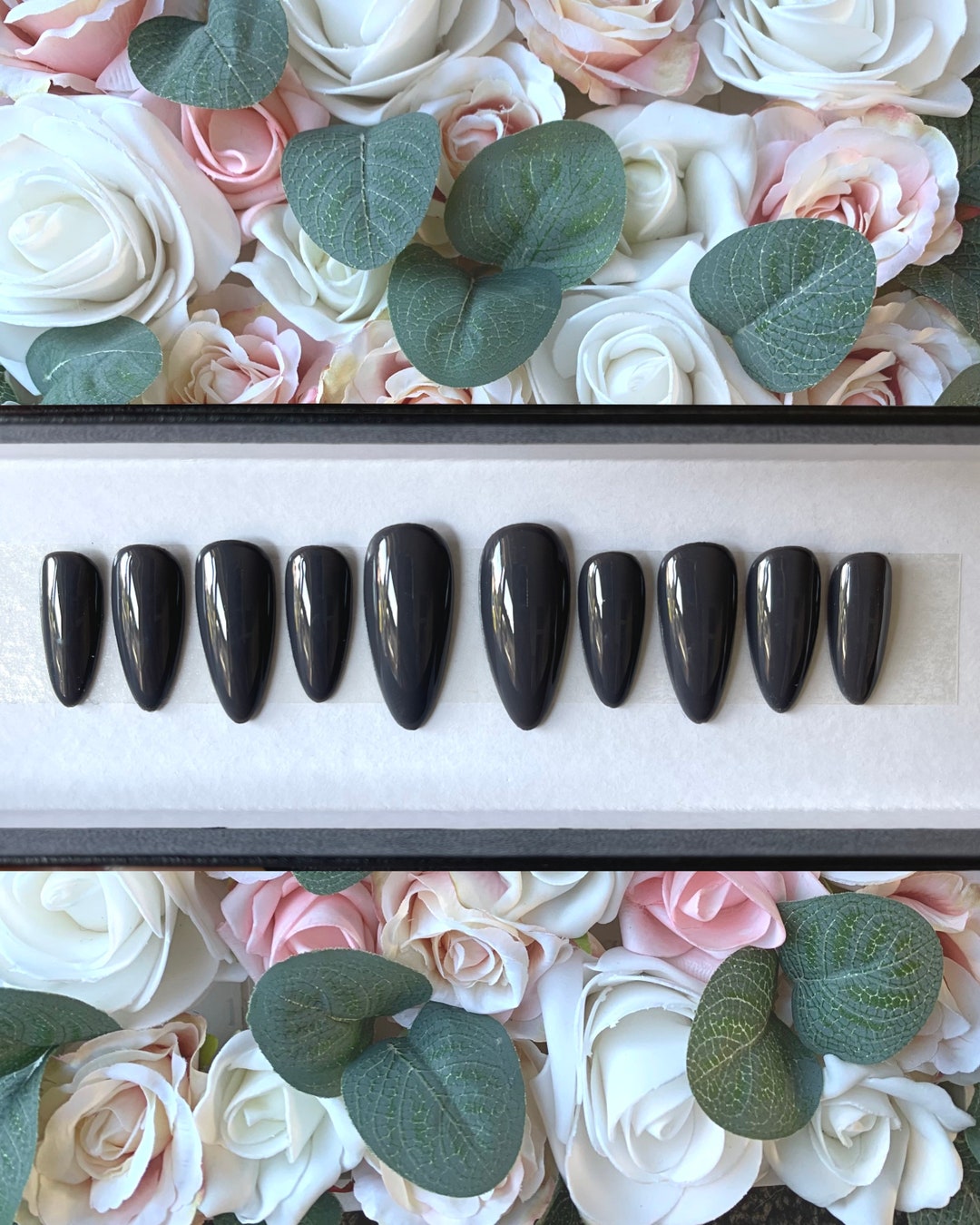 Appuyez sur Nails Smoke Grey | Ongles gris foncé | Stick on Nails ...