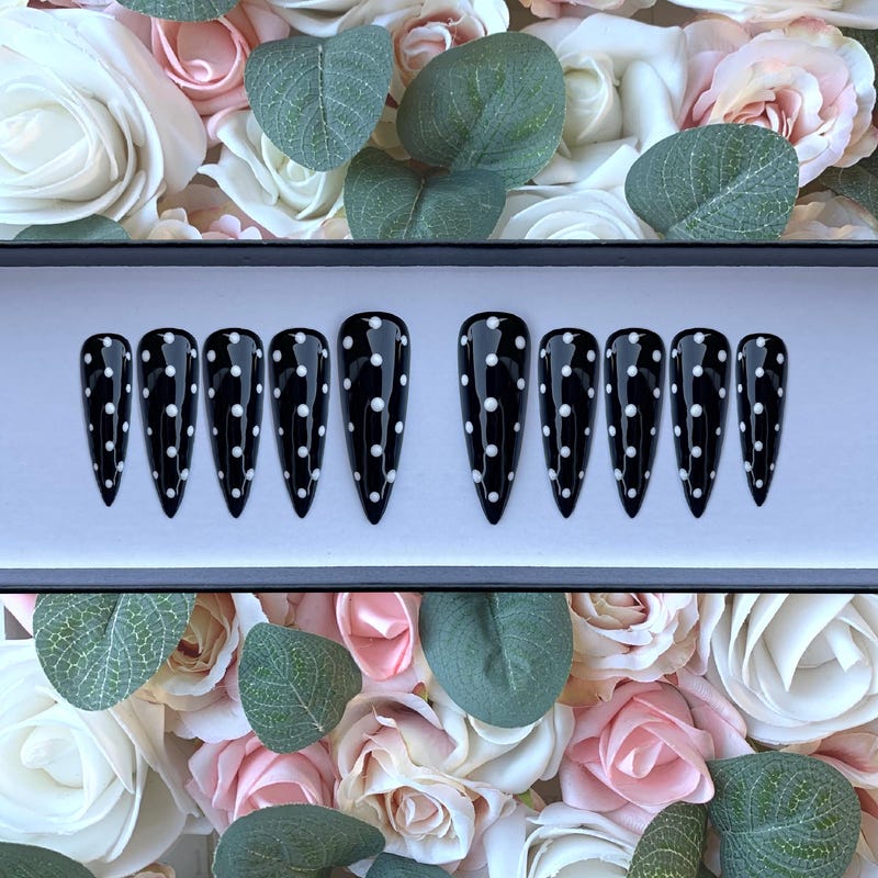 Poka Dot Press Ons - Etsy UK