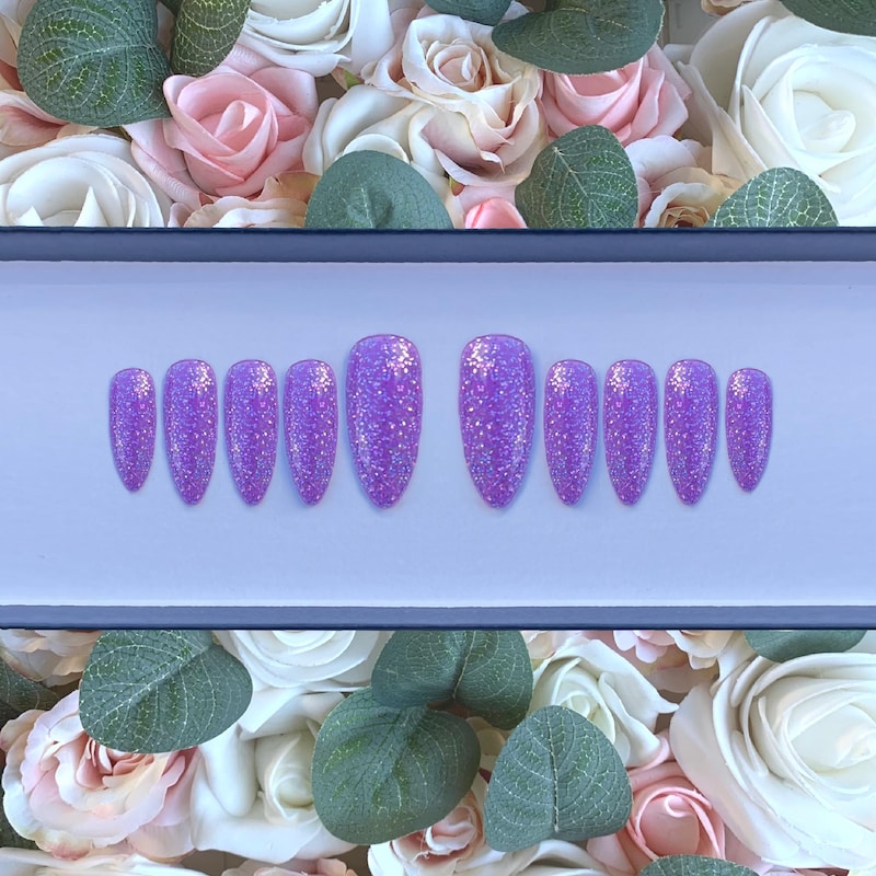 Lilac Nails - Etsy