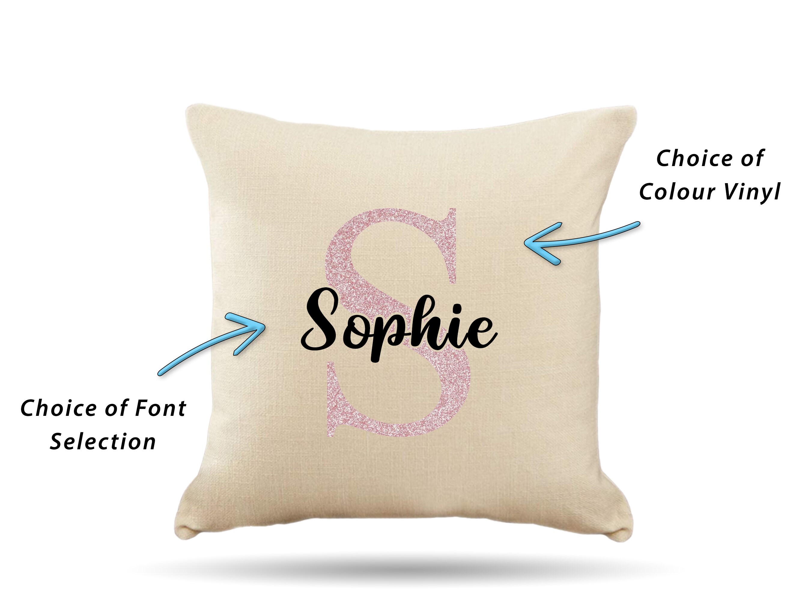 Vinyl Monogram Pillows