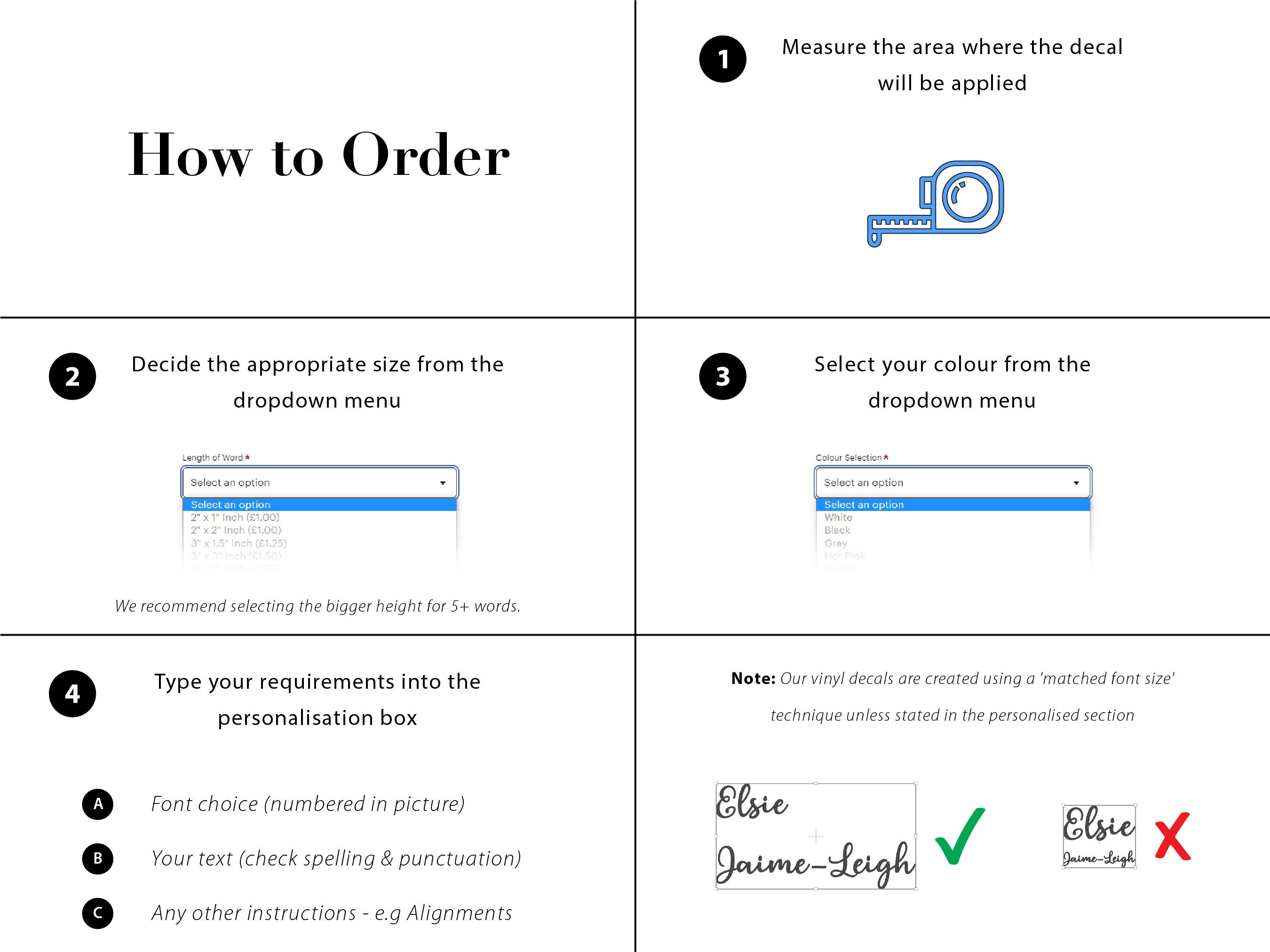 Create Your Own Personalised Custom Vinyl Sticker Message - Etsy UK