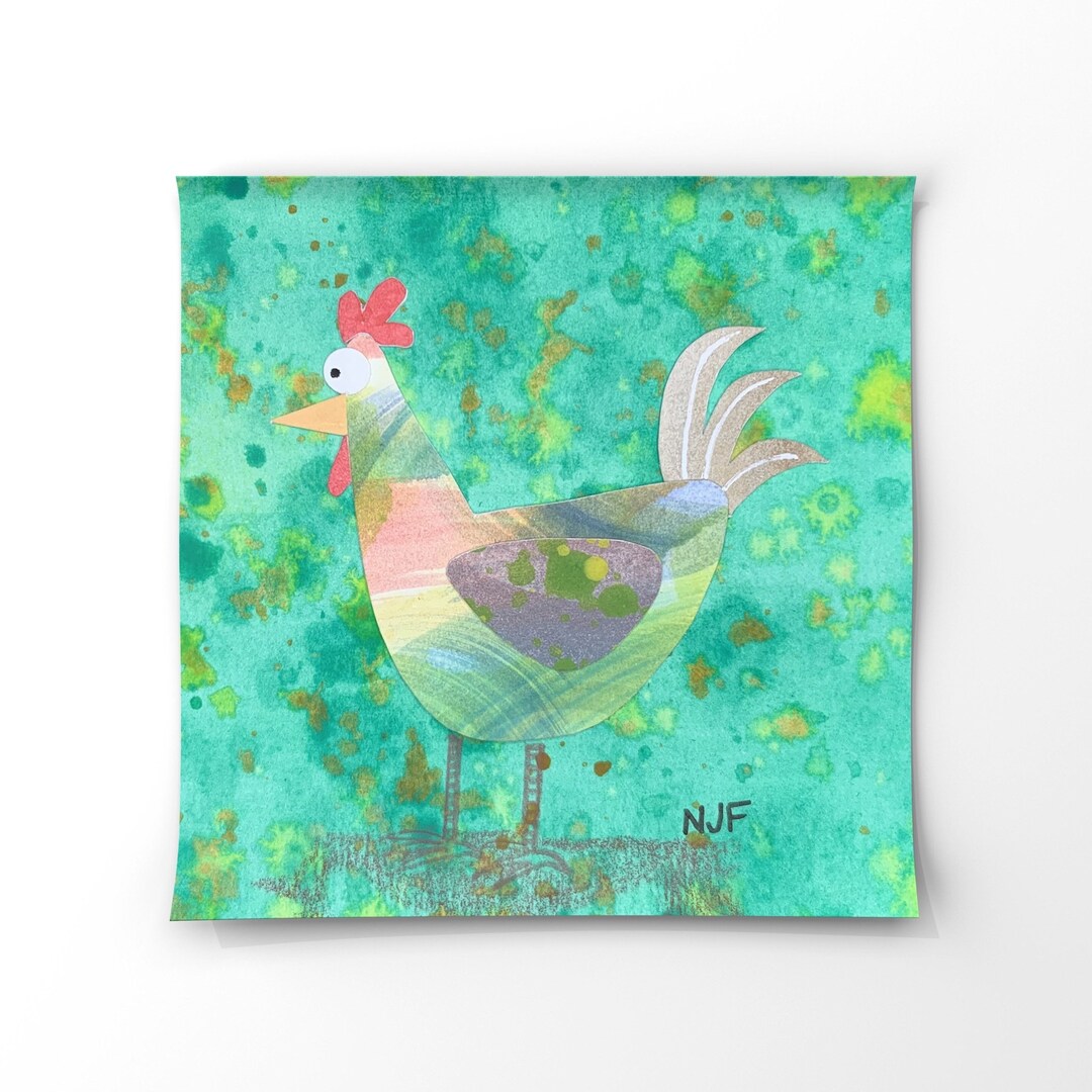 Silly Chickens Chicken Chicken Art Original Artwork - Etsy