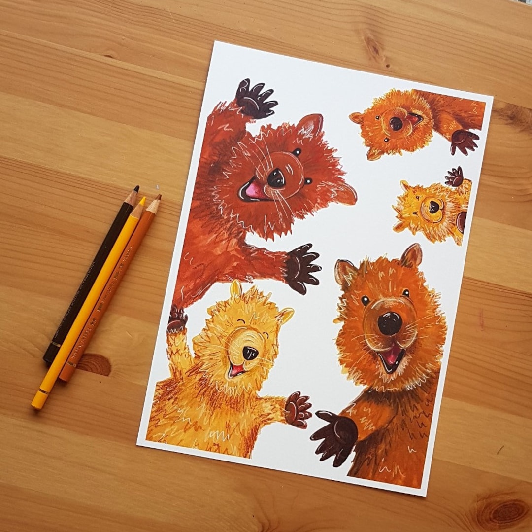 Cheerful Quokka Poster - Etsy