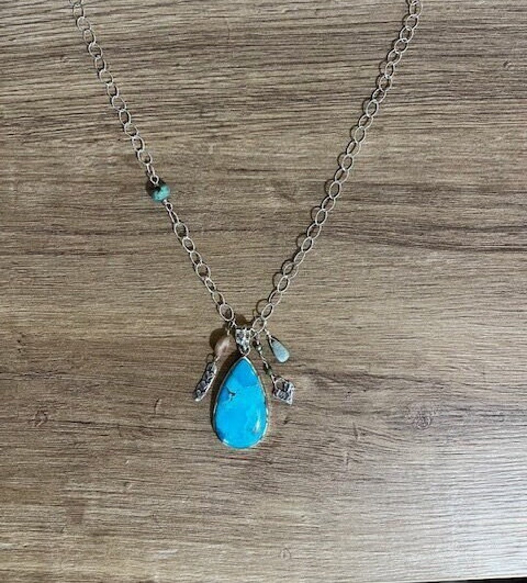 Jes Maharry Style Necklace With Turquoise, Mixed Natural Gemstones ...