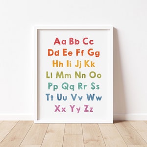Rainbow Alphabet ABC Printable Home School, Educational Print ...