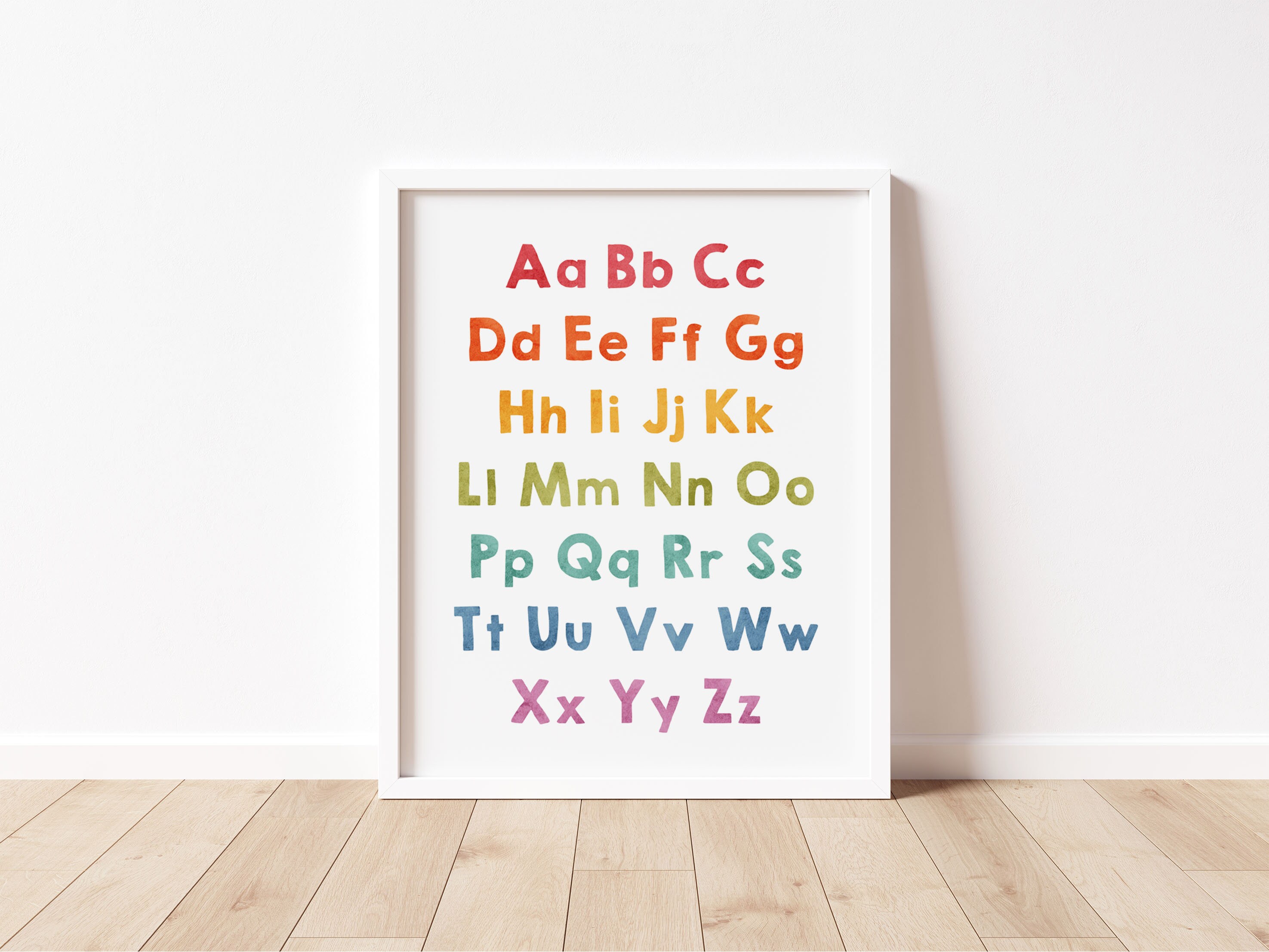 Rainbow Alphabet ABC Printable Home School Educational Print - Etsy