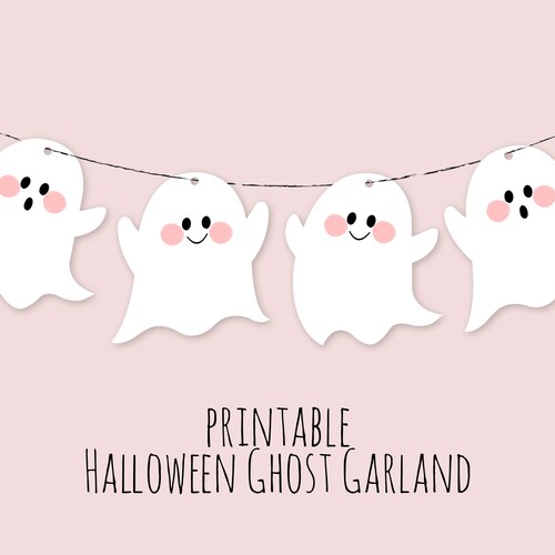 Printable Ghost Banner Printable Garland Halloween - Etsy