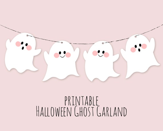 Printable Ghost Banner Printable Garland Halloween | Etsy