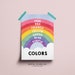 Rainbow Colors Educational Print Classroom Art, Learning Poster ...