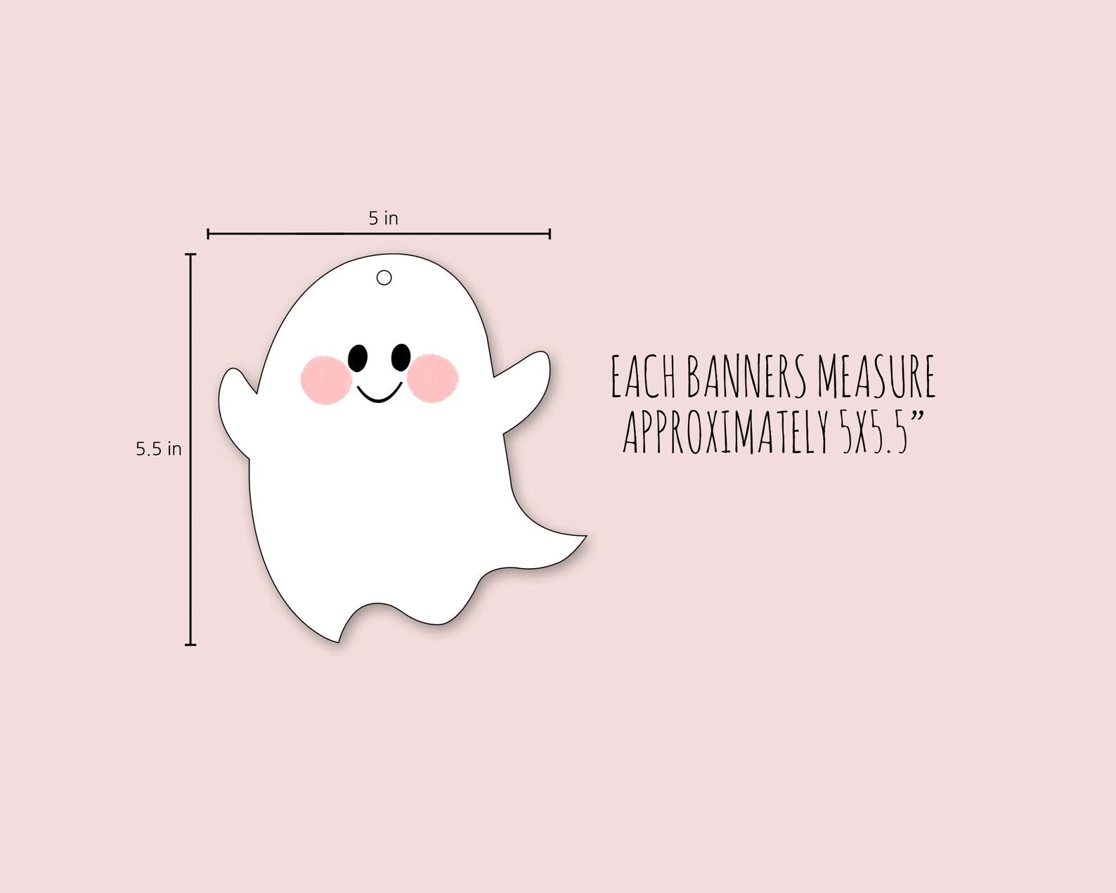Printable Ghost Banner, Printable Garland, Halloween Printable, Ghost ...