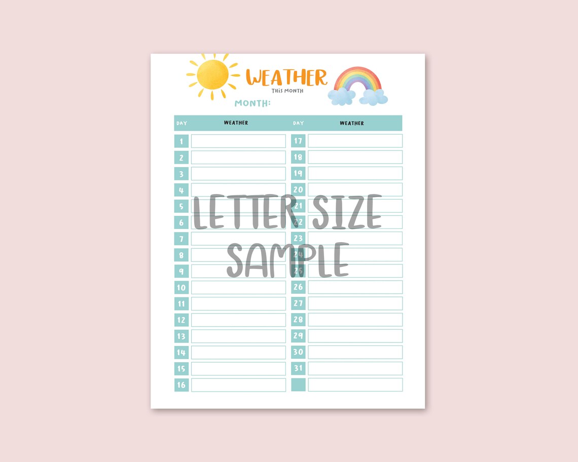 Today's Weather Wheel, Weather Log, Educational Game, Montessori ...