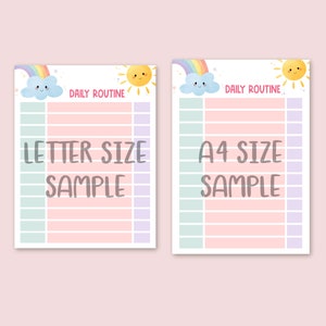 Kids Daily Routine- Printable Daily Planner, Homeschool, Routine ...