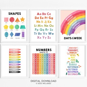 Educational Learning Print Toddler BUNDLE 6 Set- Learning Art ...