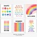 Rainbow Colors Educational Print Classroom Art, Learning Poster ...