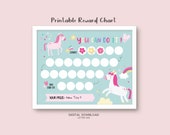 Printable Unicorn Reward Chart Sticker Chart Instant - Etsy