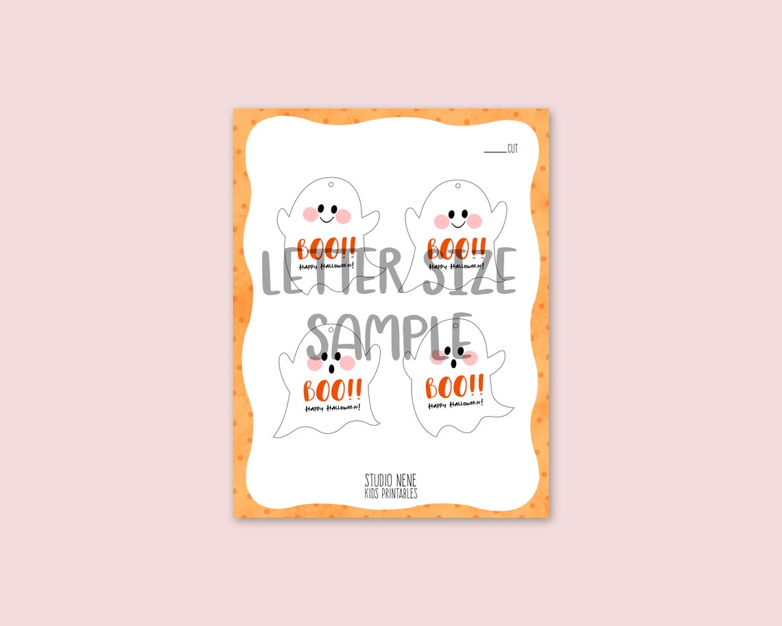 Boo Halloween Ghost Gift Tags Printable Gift Tags Favor | Etsy