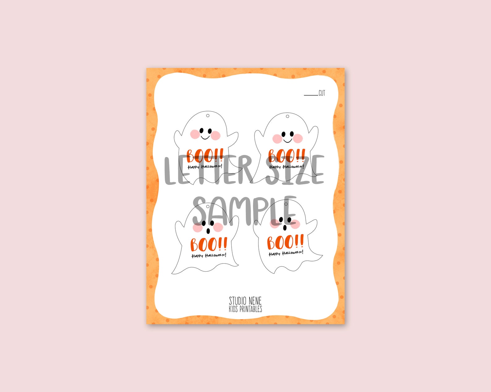 Boo Halloween Ghost Gift Tags, Printable Gift Tags, Favor Tags ...