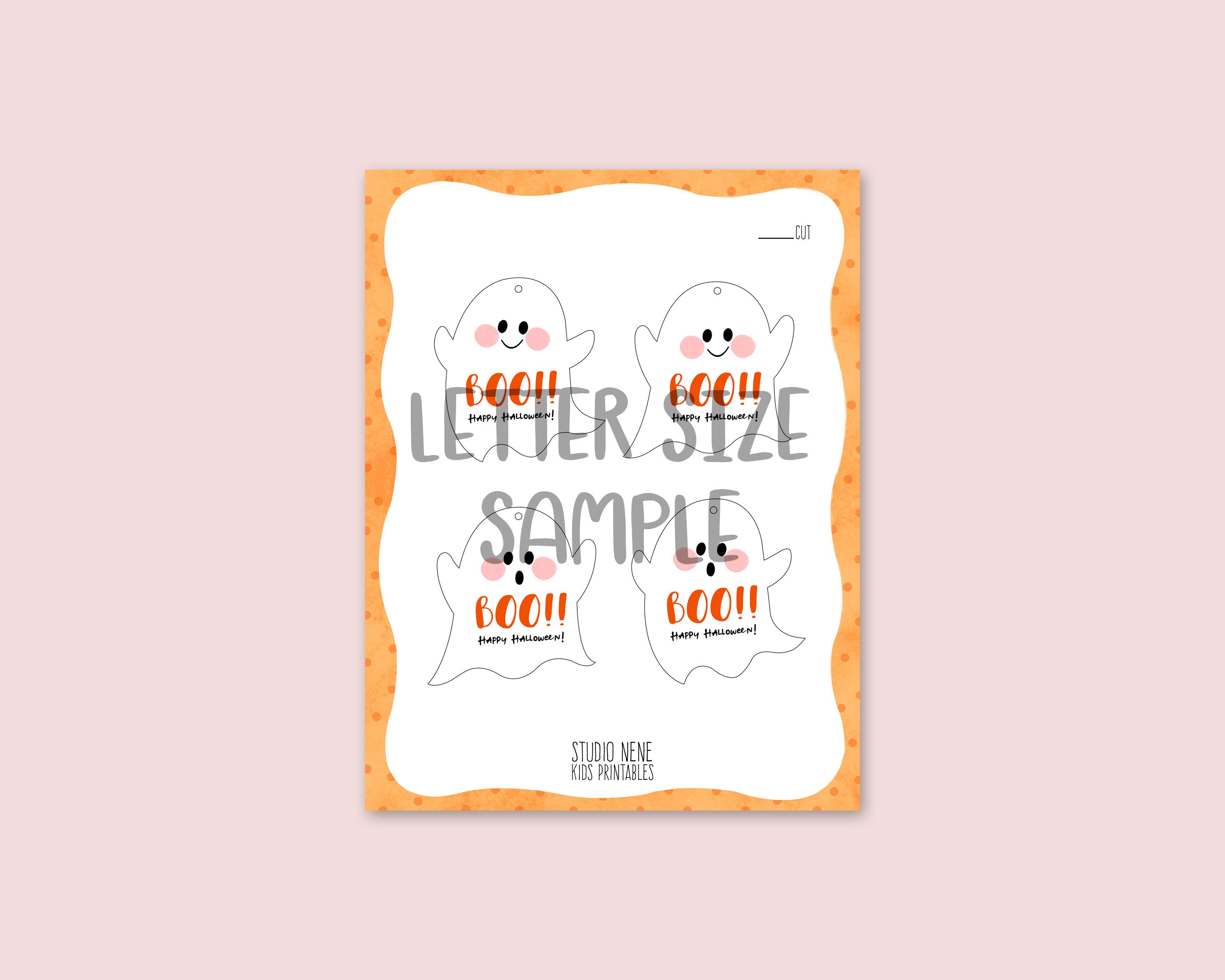 Boo Halloween Ghost Gift Tags, Printable Gift Tags, Favor Tags ...