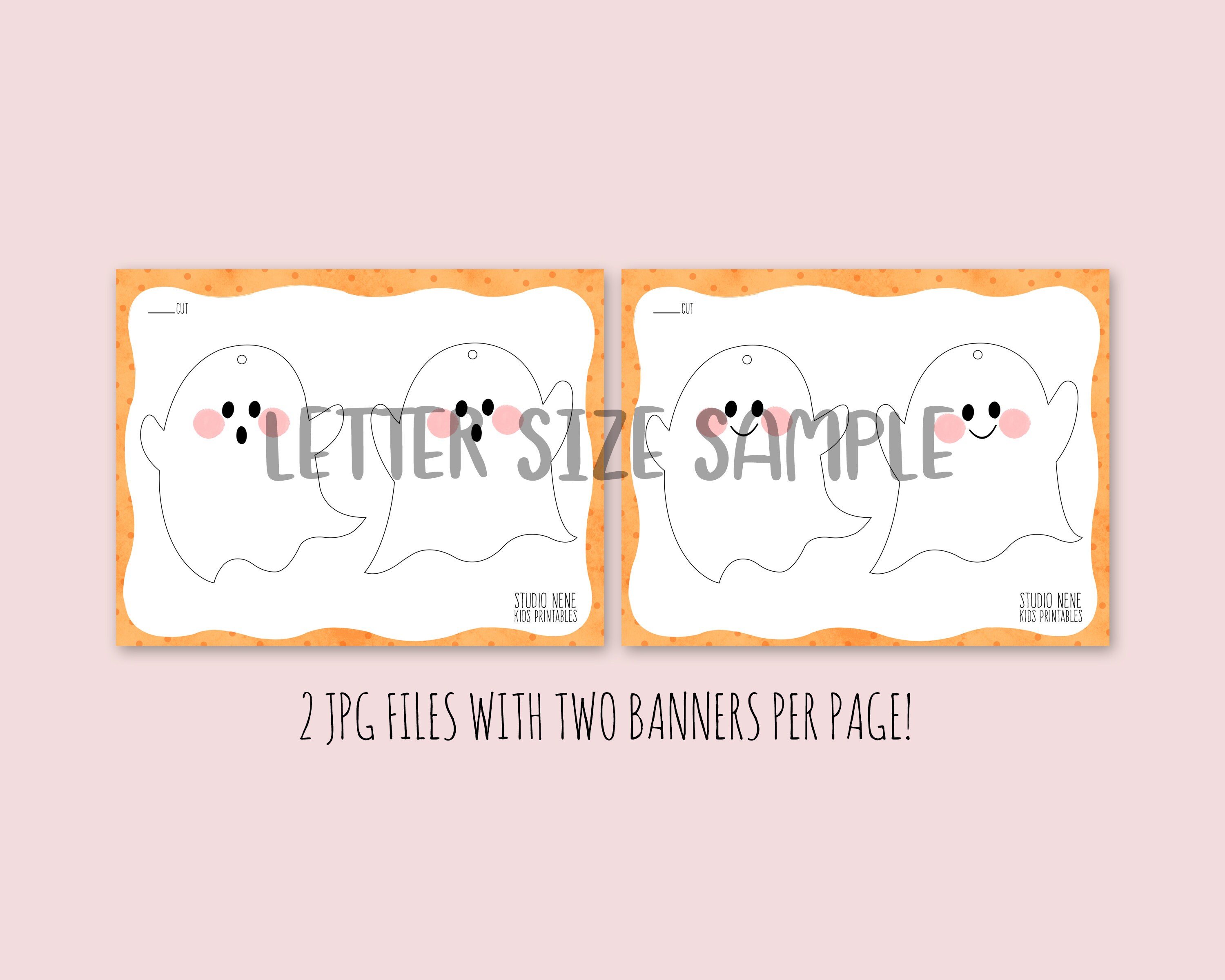 Printable Ghost Banner Printable Garland Halloween | Etsy