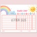 Sunshine & Rainbow Printable Reward Chart for Kids Chore Chart for ...