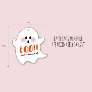 Boo Halloween Ghost Gift Tags, Printable Gift Tags, Favor Tags ...