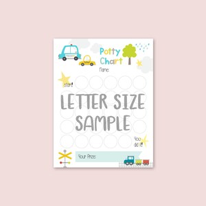 Cars Kids Potty Training Chart, Printable Sticker Chart, Cute Boys ...