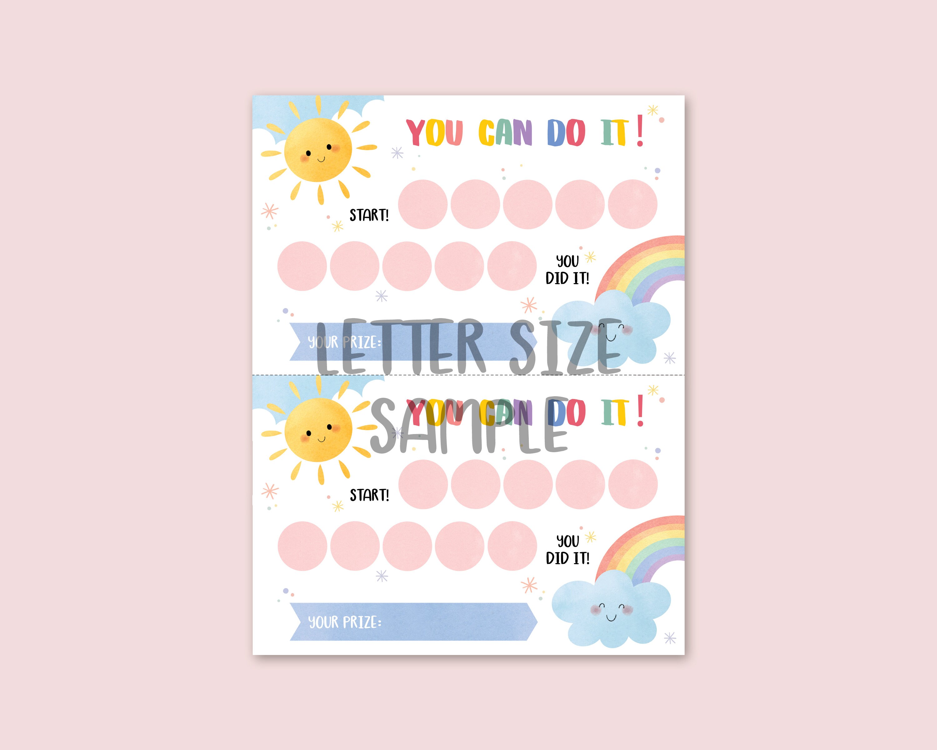 Mini Size Printable Rainbow Reward Chart With 10 Circle, Small Sticker ...