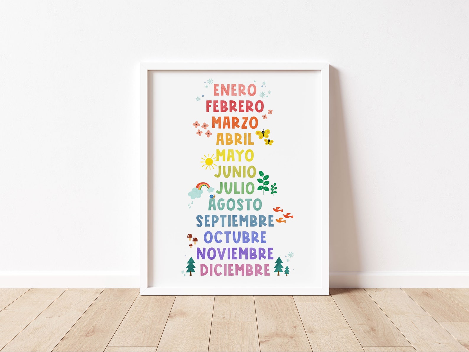 SPANISH Educational Poster BUNDLE 6 Set- Learning Art, Preschool Poster ...