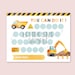 Printable Construction Reward Chart Sticker Chart Instant - Etsy