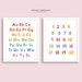 Alphabet Numbers Educational Art Print, Instant Download, Nursery Wall ...