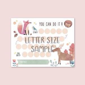 Printable Woodland Animals Reward Chart, Girl's and Boy's Sticker Chart ...