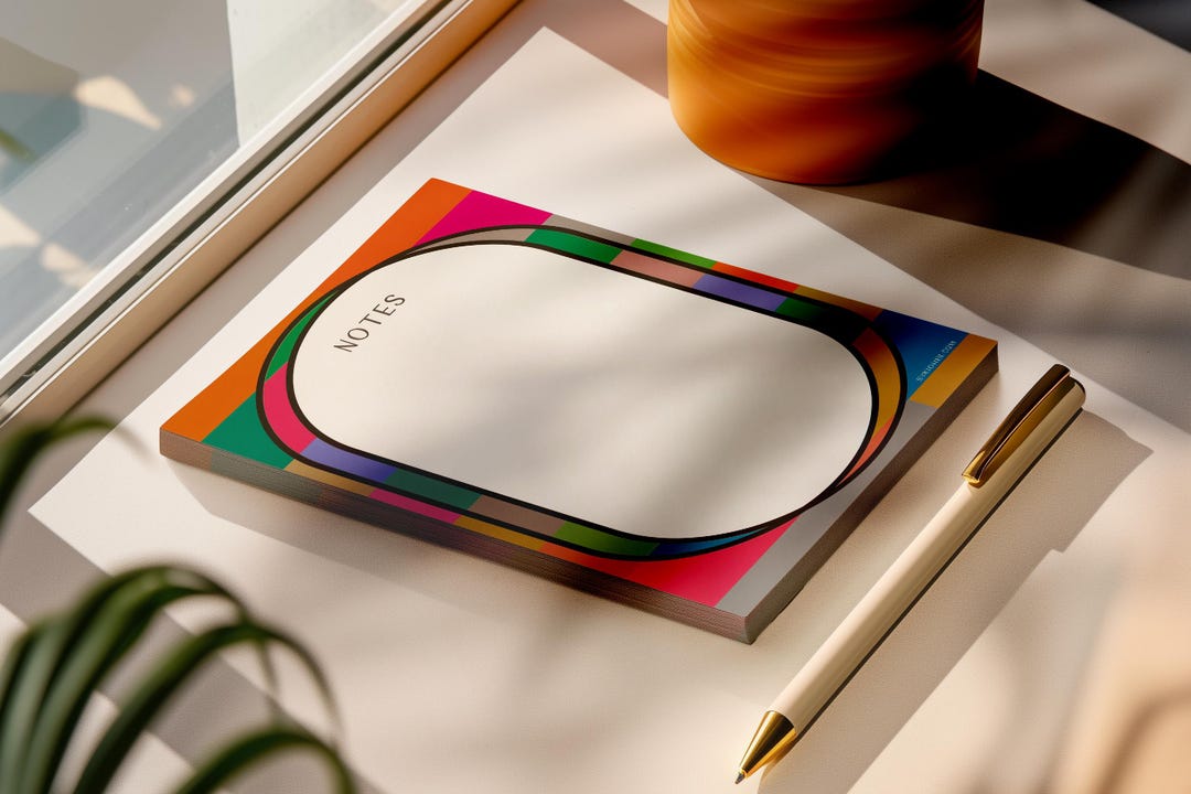 Eco-friendly Color Block Notepad | 4x5.5 Tear-off Memo Pad | Recycled ...