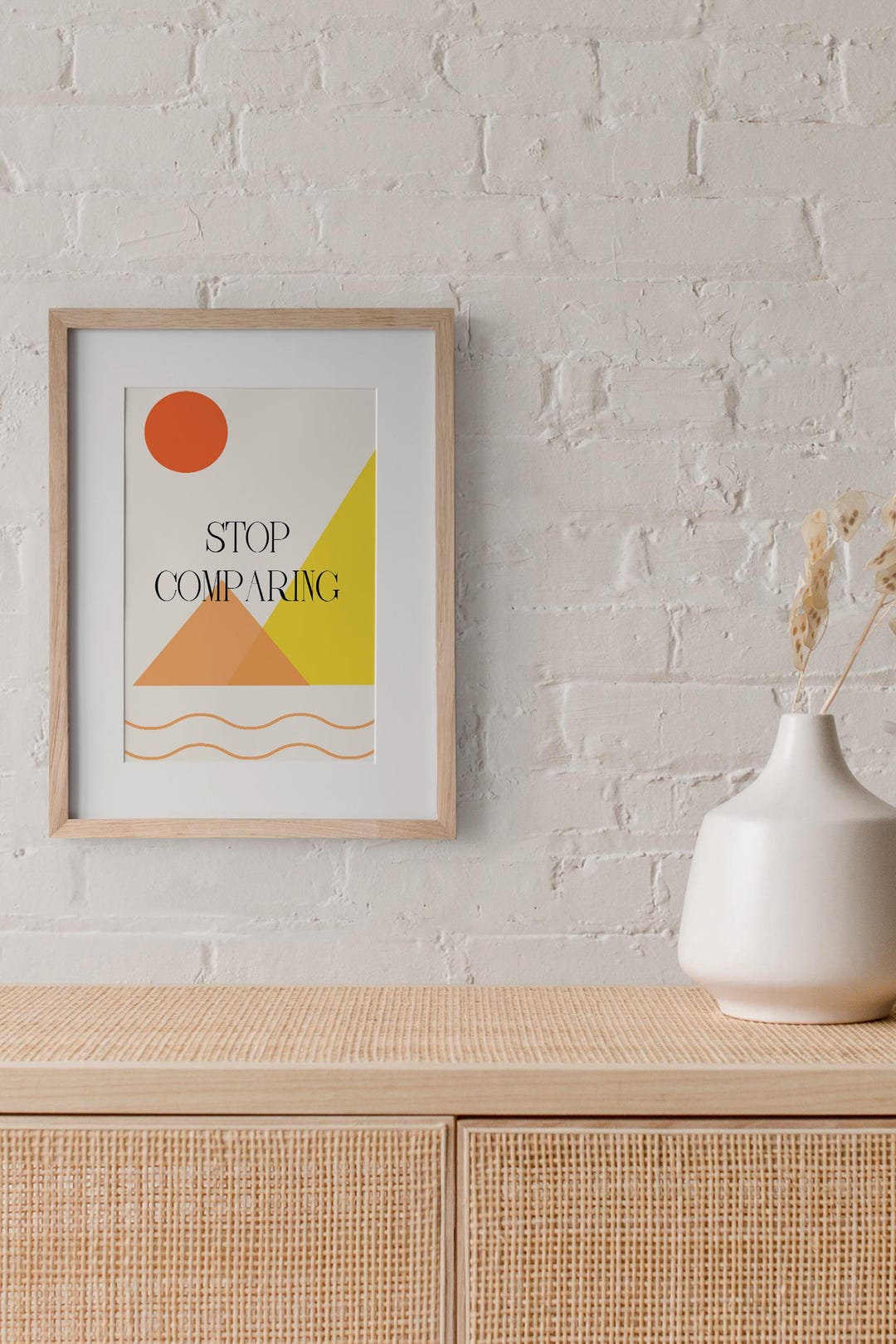 Motivational Poster - 'stop Comparing' Wall Art for Office & Home ...