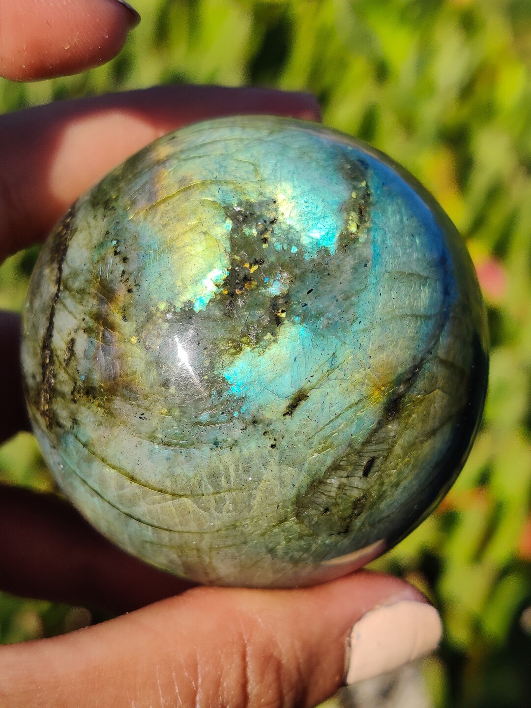 Labradorite Crystal Sphere, Labradorite Crystal Ball, Labradorite ...
