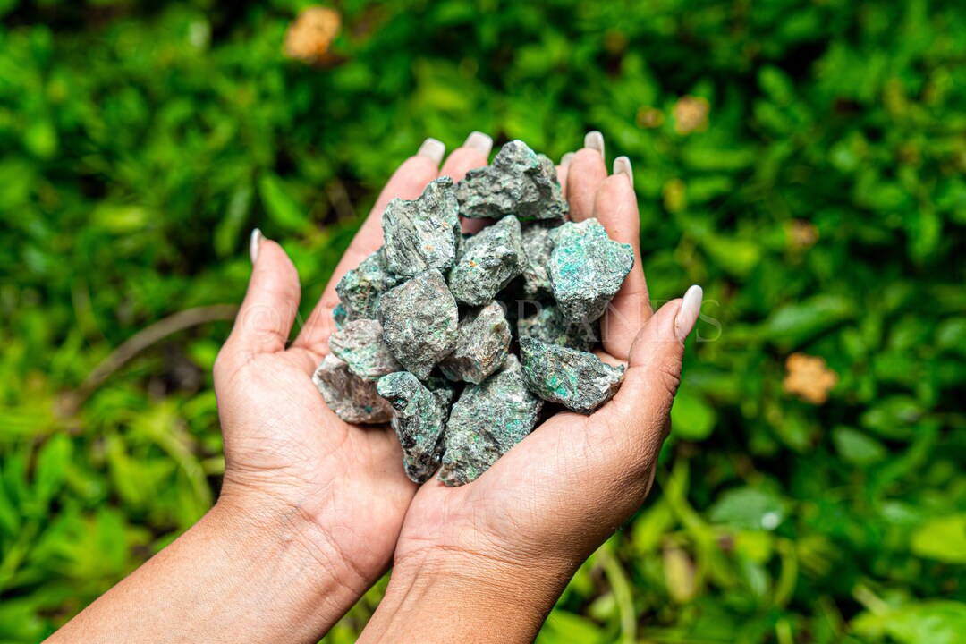 Rough Turquoise Stone, Natural Raw Turquoise, Green Turquoise Crystal ...