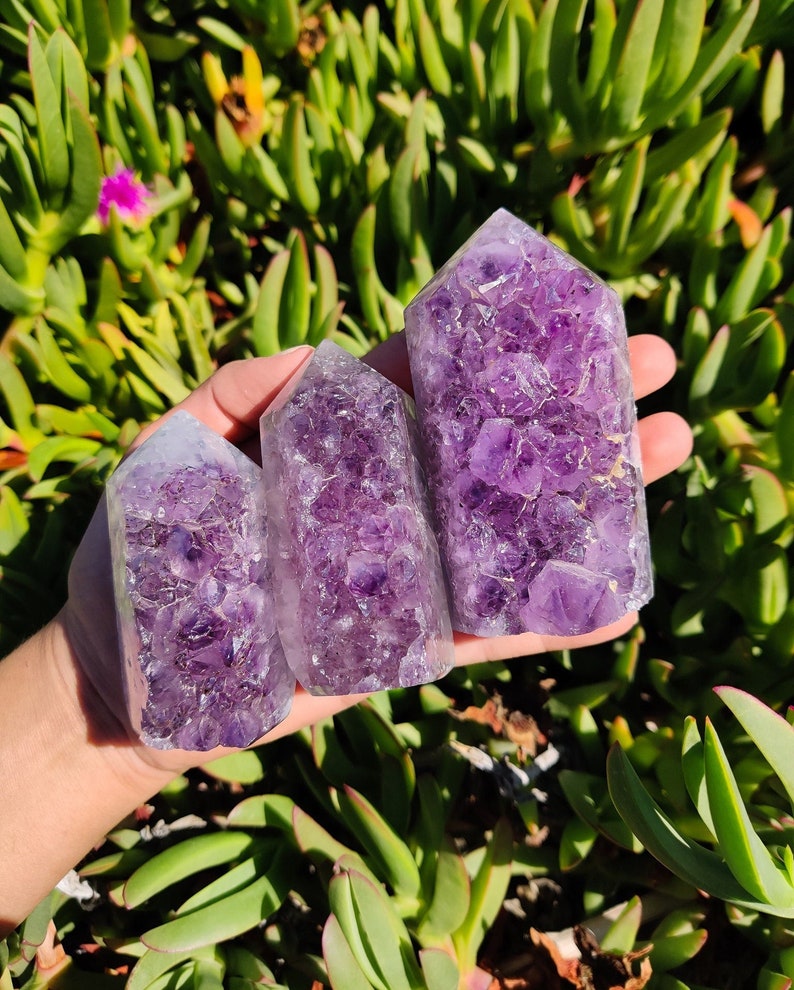 Amethyst Agate Cut Base Clusters Amethyst Cathedral Amethyst - Etsy